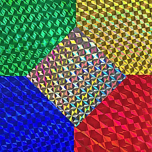 Fish Scale Sticker 20 PCS 5 Colors 7.3x10cm DIY Holographic Laser Sticker Fishing Lure Stickers Stereoscopic Adhesive Film Flash Tape Reflective Tackle