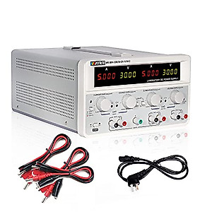 MATRIX MPS-3005H-3 Triple Linear DC Power Supply,30V 5A Adjustable Variable Low Ripple Benchtop DC Power Supply Digital Regulated Lab Grade with 4 Digits Display with Series and Parallel Mode