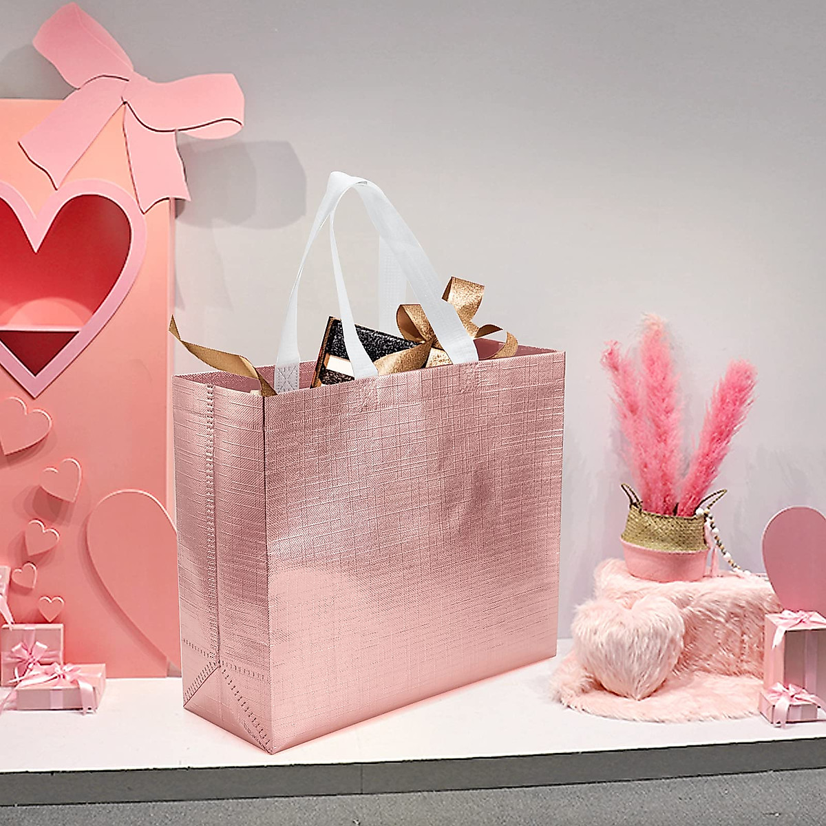 LOOKSGO 12 Pcs Present Gift Bags Reusable Gift Bag for Party Wedding