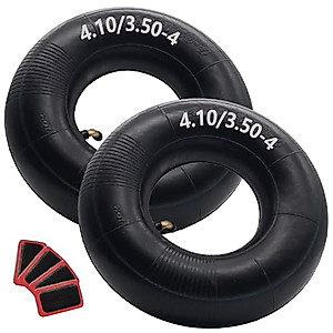 4.10/3.50-4 Tubes 4.10 3.50-4 Heavy duty Tire Inner Tube fits Hand Truck Electric Tricycle Wheelbarrows One-wheeled carts lawnmower and More Bending ValveTR-87 2-pack (4.10/3.50-4)