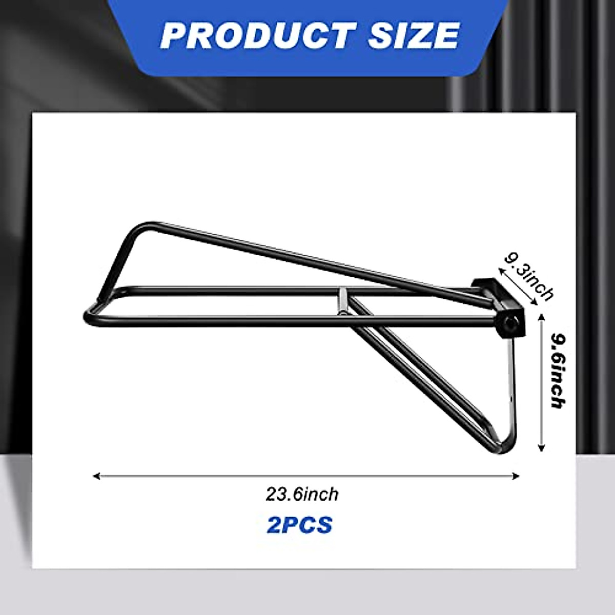 Dunzy 2 Pieces Portable Folding Saddle Rack Collapsible Saddle Storage Rack, Wall Mount Black Saddle Stand for Horse Trailer Western Saddles Horses Blanket Stall (Classic Style)