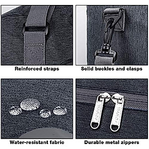 WANDF for Spirit Airlines 18" Foldable Travel Duffle Bag Weekender Bags Carry on Bag for Women Girls (C-Dark Grey Denim)