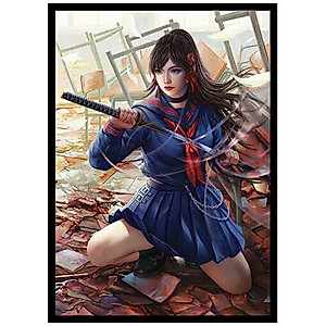 Fantasy North - Yumiko - Classroom Chaos - 100 Smooth Matte TCG Trading Card Sleeves - Fits Magic MTG Commander Pokemon and Other Card Games - Playing Card Sleeves