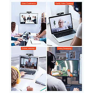 DEPSTECH Webcam with Microphone, 4K Webcam Sony Sensor Autofocus Web Camera with Privacy Cover and Tripod, 8MP USB Webcam for Desktop Laptop PC, Streaming Webcam for Zoom, Skype, Facetime, YouTube