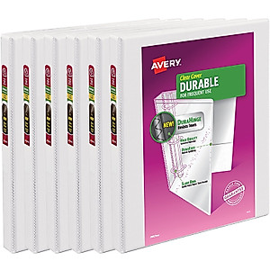 Avery 17002 .5" White Durable Reference View Binder
