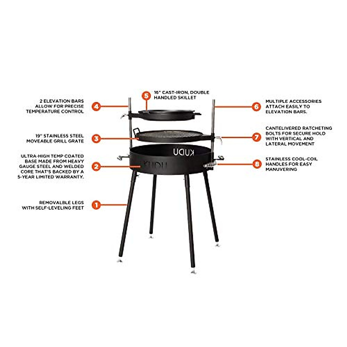 KUDU 2 Grill Open Fire Outdoor BBQ Grilling System