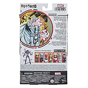 Marvel Hasbro Legends Series X-Men 6-inch Collectible Magneto Action Figure Toy, Premium Design and 2 Accessories, Ages 4 and Up, White