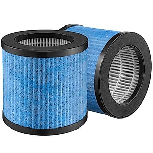 MESTICA Replacement Filter, Compatible with TOPPIN TPAP002 HEPA Air Purifier Comfy Air C1, Compare Part # TPFF002 (Pack of 2)