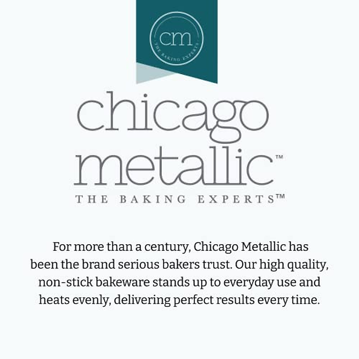 Chicago Metallic Professional Non-Stick 3-Piece Round Cake Pan Bakeware Set, Gray