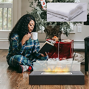 8-Pack Ceramic Wool Wick for Tabletop Fire Pit Extended Burn Time, Ceramic Wool Sponge Insulation Ethanol Fireplace Fuel Wick Sponge for Tabletop Alcohol Fireplaces