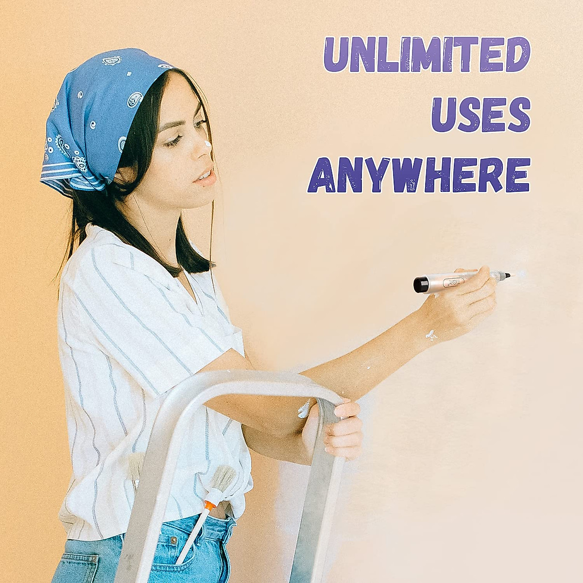 TiGilt Paint Touch Up Pens Pressable Fillable Touch Up Paint Pens For Walls Furniture Cabinet Window Door Crafts Refillable Paint Pen Touch Ups Kit. Easy, Ready to Use, 3-Pack