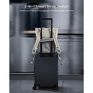 tomtoc 14-inch Laptop Backpack for Work, School, Travel, Water-resistant, Stylish Slim Laptop Computer Bag Purse College Bookbags with Multi-functional Pockets, Casual Tote Daypack, 12L, Moon Grey