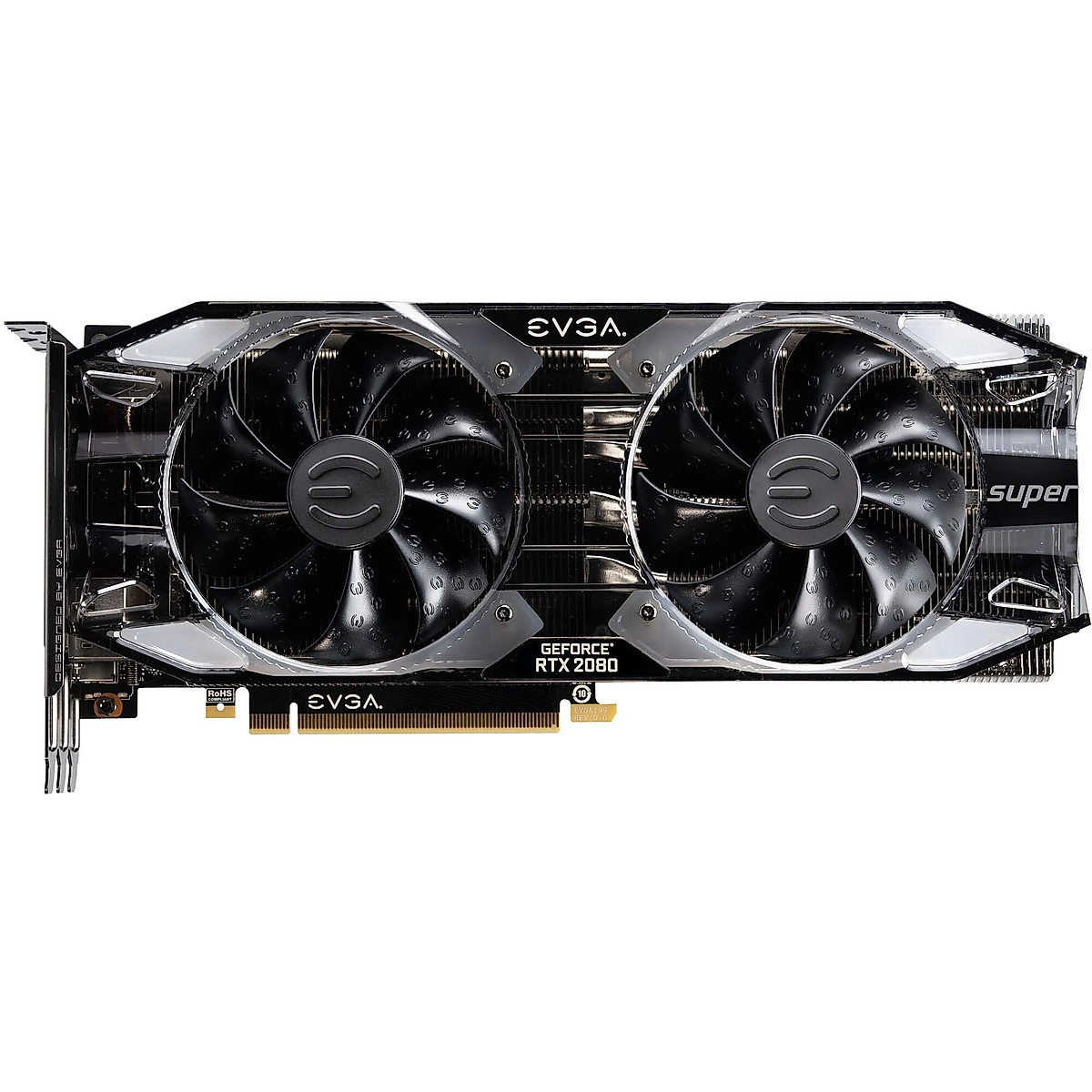 EVGA GeForce 08G-P4-3183-KR, RTX 2080 Super XC Ultra, Overclocked, 2.75 Slot Extreme Cool Dual, 70C Gaming, RGB, Metal Backplate, 8GB GDDR6
