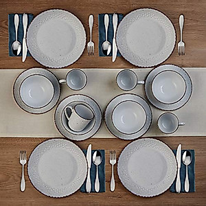 Pfaltzgraff Bumble Bee 16-Piece Dinnerware Set, White