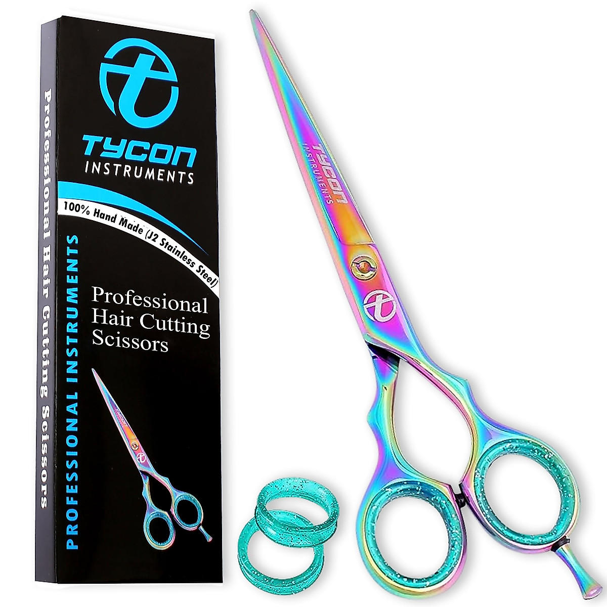 Tycon Hair Cutting Scissors Professional 6" – Japanese Stainless Steel, 2.7" Razor Edge Blade Barber Scissors – Ergonomic design - Precision Hair Scissors for Smooth Cutting - Salon & Personal Use