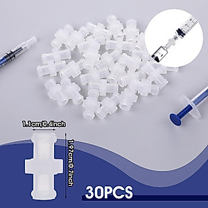 30PCS Luer Lock Syringe Adapter for Bottles, Syringe Adapter Luer Lock Connector Luer Lock Adapter Clear Female Luer Syringe to Syringe Transfer Connector Luer Lock Syringe Bottle Adapter for Syringe
