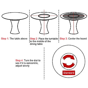 Rotating Bearing Plate, Rotating Heavy Duty Aluminium Alloy Rotating Bearing Plate Turntable Round Dining Table(4 inch*H8.5MM)