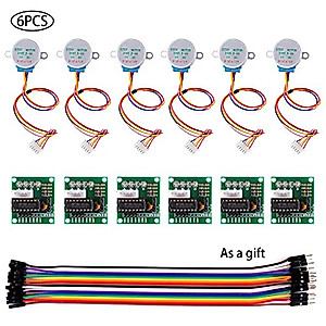 6 PCS 28BYJ-48 ULN2003 5V Stepper Motor + ULN2003 Driver Board