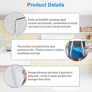 AORZOV 4PCS Sponge Holders for Kitchen Sink, Caddy Dish Strong Adhesive Small Sponge Holder, SUS304 Stainless Steel Minimal Size Premium Rustproof & Waterproof