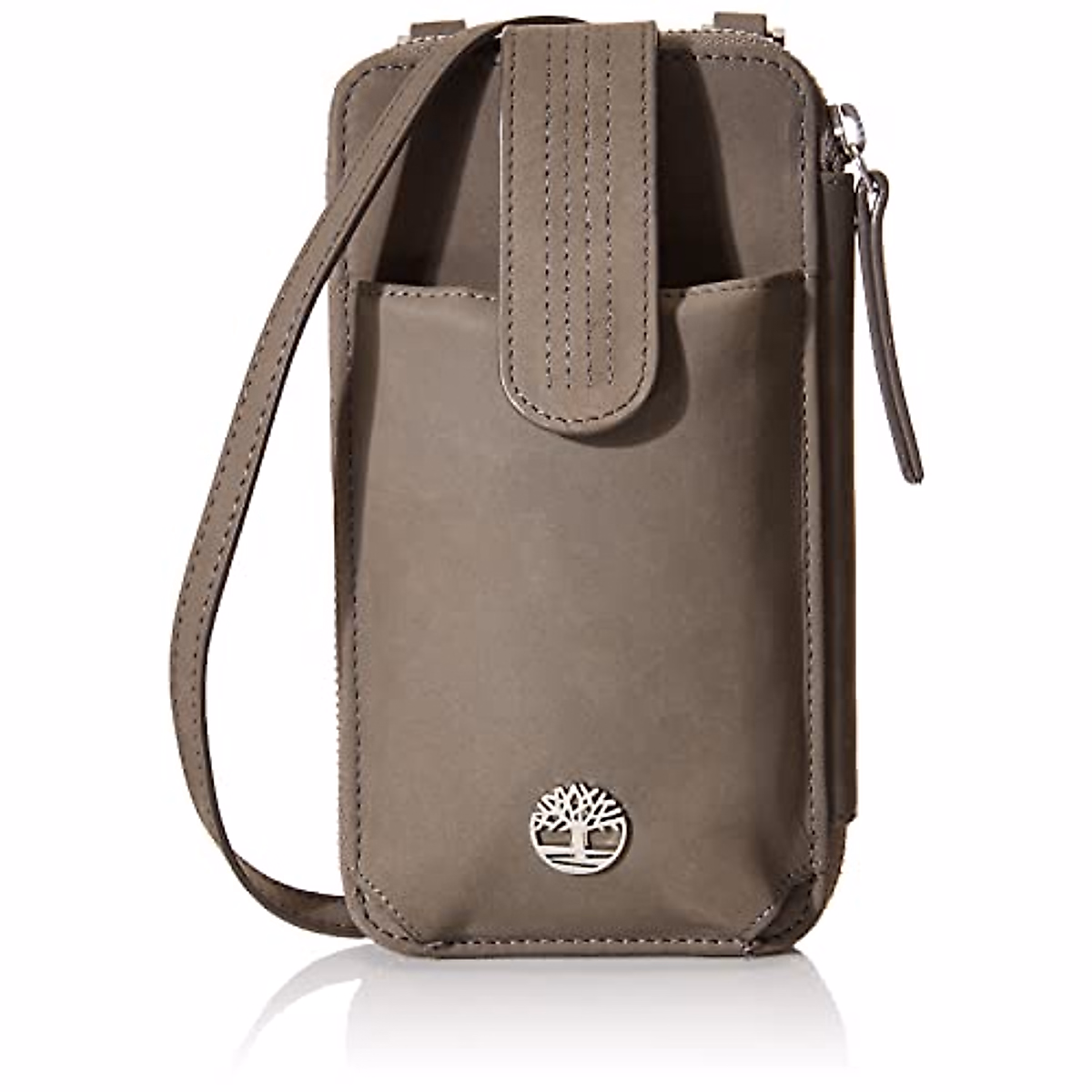 Timberland womens Wallet RFID Leather Crossbody Phone Bag, Castlerock (Nubuck), One Size US