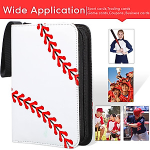 2 Pieces 1040 Pockets Card Binder Sleeves for Trading Card Collection Storage, Card Sleeves Card Holder Album Protectors Set for Sport Card, 2 Designs (Baseball)