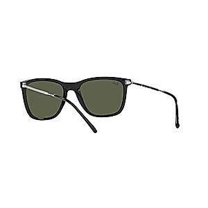Ray-Ban Rb4344 Square Sunglasses, Black/Green, 56 mm