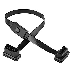 Suuonee OBD2 Splitter Adapter, 16 Pin Male to Female OBD2 Extension Cable Splitter Adapter Connector with ON/Off Switch
