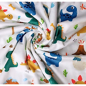 Baby Blanket for Boys Girls Double Layer Soft Plush Minky Blanket with Dotted Backing, Toddler Baby Newborn Blanket Shower Gifts (Green Dinosaur, 30 X 40 inches)