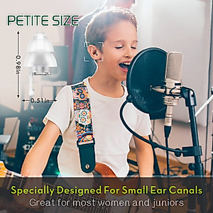 2 Pairs Concert Ear Plugs, Hearprotek Reusable High Fidelity Noise Reduction Music Ear Plugs for Ear Protection-Soft Hearing Protection Earplugs for Concerts, Musicians, Events (Petite Size)