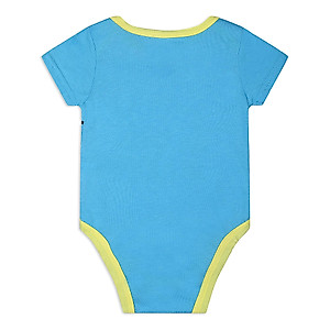 Peanuts Snoopy Boys 4 Pack Short Sleeve Bodysuit for Newborn and Infant