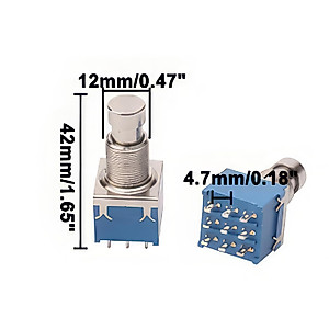2pcs 9-Pin 3pdt Guitar Effects Pedal Box Stomp Foot Metal Switch True Bypass