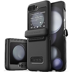 VRS DESIGN Terra Guard Modern for Galaxy Z Flip 5 5G Phone Case (2023), Premium Modern Neat Style Semi-Auto Hinge Protection Case (Matte Black)