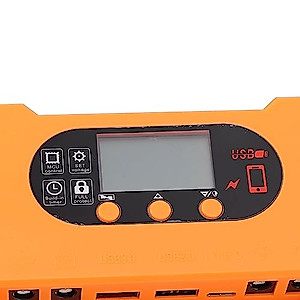 Solar Charge Controller Dual USB Type C Fast Charging Solar Panel Battery Regulator Dc5521 Interface 12v/24v Auto Adaptation (30A)