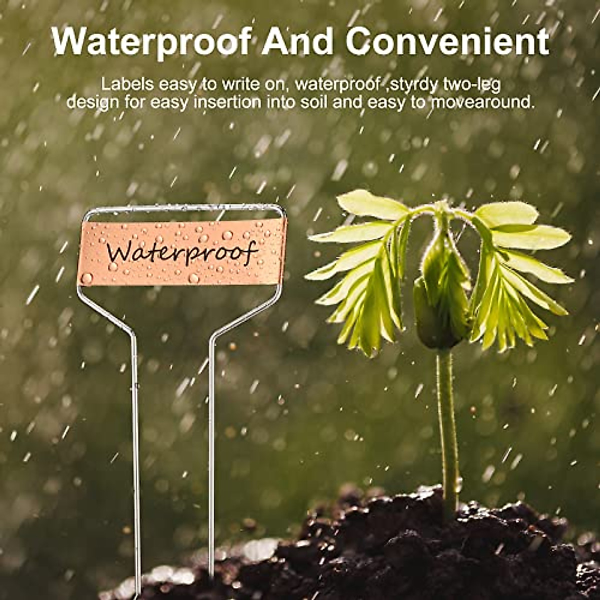 100 Pcs Metal Garden Plant Labels Weatherproof Banner Copper Metal ...