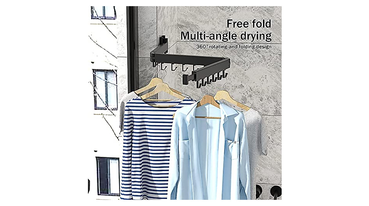 ZdwCyl Retractable Clothes Drying Rack - Space Saver