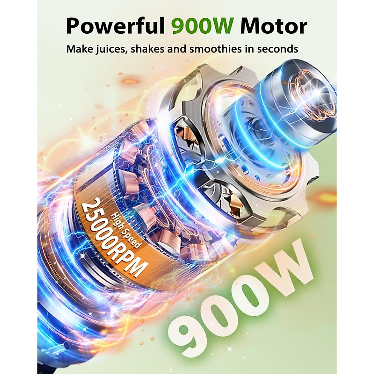 KOIOS Smoothie Blender, 900W Blenders for Kitchen with 27oz No-BPA Portable Bottles and Spout Lids, 3 Modes Personal Mixer Blender for Shakes Smoothies Frozen Drinks Baby Food, Nutritious Recipe