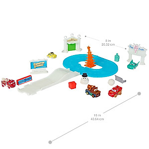 Disney Cars Toys ​Minis Advent Calendar Playset, One a Day Storytelling Racecar Accessories & Surprises, for Kids Age 3 Years and Older