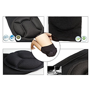 MAIBU Protective Volleyball Knee Pads Thick Sponge Anti-Collision Kneepads Protector Non-Slip Wrestling Dance Knee Pads Support Sleeve for Outdoor Sport(1 Pair,Black)