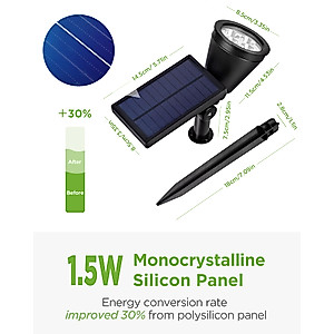 InnoGear Solar Lights for Outside, Solar Lights Outdoor Waterproof Solar Garden Yard Spot Lights Spotlight Pathway Landscape Lighting Wall Light Auto On/Off, Pack of 4 (White)