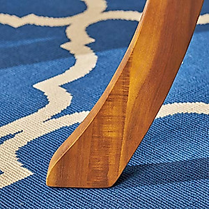 Christopher Knight Home Payne Outdoor 4-Seater Round Acacia Wood Dining Set, Teak Finish