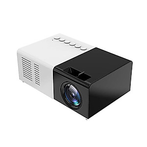 WiFi Blue-Tooth Projector, Native 1080P HD Projector Home Video Projector, Portable Wireless Projector Supports Outdoor Mobile Power Supply, Compatible with TV Stick/Computer/Smartphone (Black)