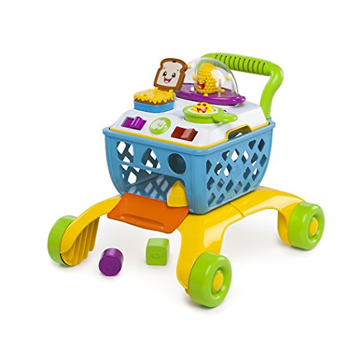 Bright Starts Giggling Gourmet 4-in-1 Shop ‘n Cook Walker Shopping Cart Push-Toy, Ages 6 months +