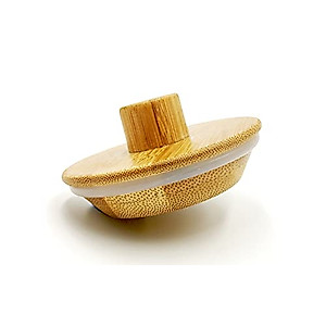 HEXNUB - Bamboo Lid Compatible with Chemex Coffee Makers, Fits All Chemex Cup Sizes, Keeps Coffee Hot or Cold, Fits Collar and Handle Carafes, Bodum 4, 8 and 12 Cup Pour Over Coffee Brewers