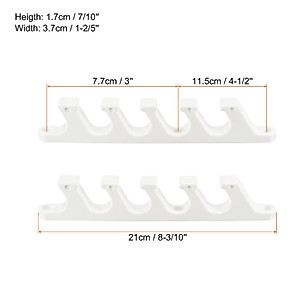 PATIKIL Chaise Adjustment Bracket, 2 Pack 5 Position Lawn Furniture Multi Position Back Support Adjuster for Outdoor Lounge Patio, White