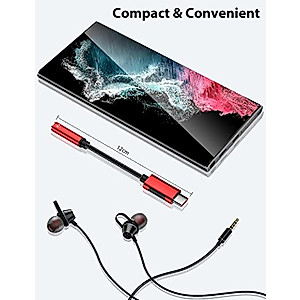 ACAGET USB C to 3.5mm Headphone Adapter, USB Type C to 3.5mm Aux Audio Dongle Jack Converter Cable Earbuds Adapter for S23 Ultra S22 S21 FE Note 20 9 Pro 8 7T Pixel 7 6 Pro