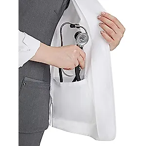 Healing Hands Womens Lab Coat 4 Pocket Full Sleeve Mid length 5064 Felicity The White Coat Minimalist Collection White XL