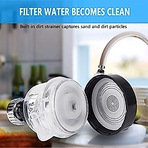 Faucet Head 360° Rotatable,3 Modes Position Adjustable Faucet Water Filter for The Kitchen,Booster Shower Water Saver Extender Splashproof Filter Vegetable Tap Device Bathroom