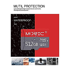 512GB Micro SD High Speed Micro SD Memory Card SD Class 10 for Camera,Smartphone,Computer Game Console,Camcorder,Surveillance,Drone(512GB)