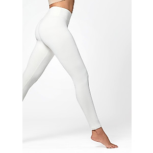 Conceited Leggings for Women - Tummy Control - 3" Waistband - Regular and Plus Size - Super White - Small - Medium