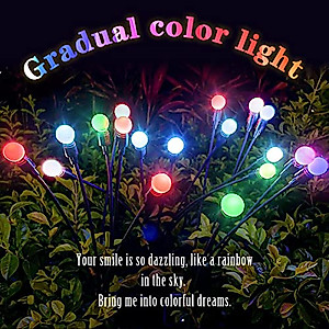GIIOASA 8-LED Firefly Solar Garden Lights, Starburst Swaying Light, Outdoor Waterproof Camping lamp, Firefly Path Lights, Decorative Solar Garden Lights（with Crickets Chirping）